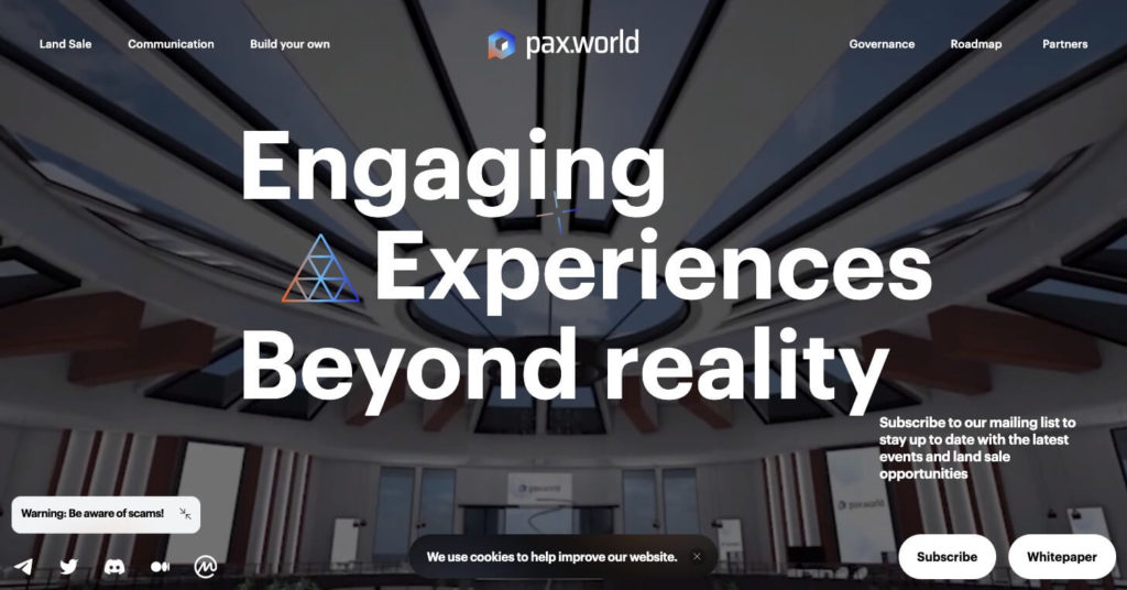 Engaging Experiences Beyond reality – Pax.World | 1GUU